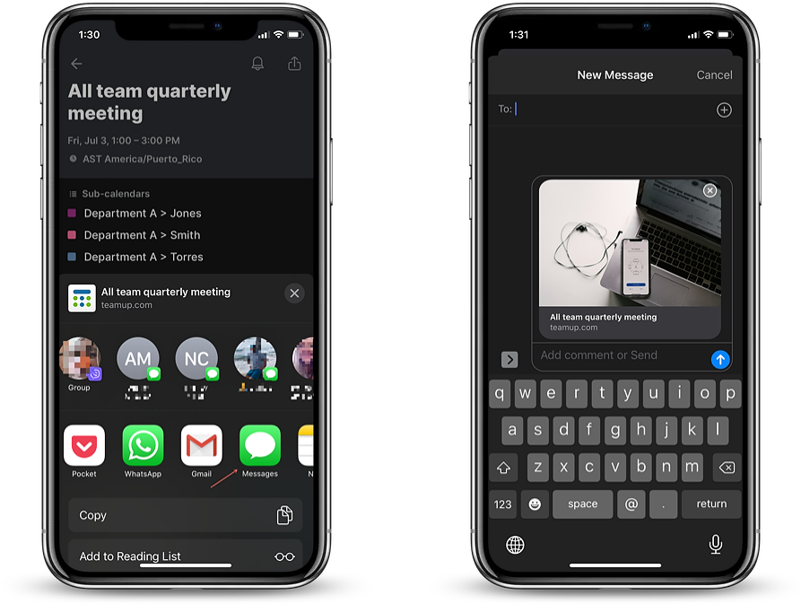 Share Calendar Event Or Send Calendar Invites On IPhone Or Android