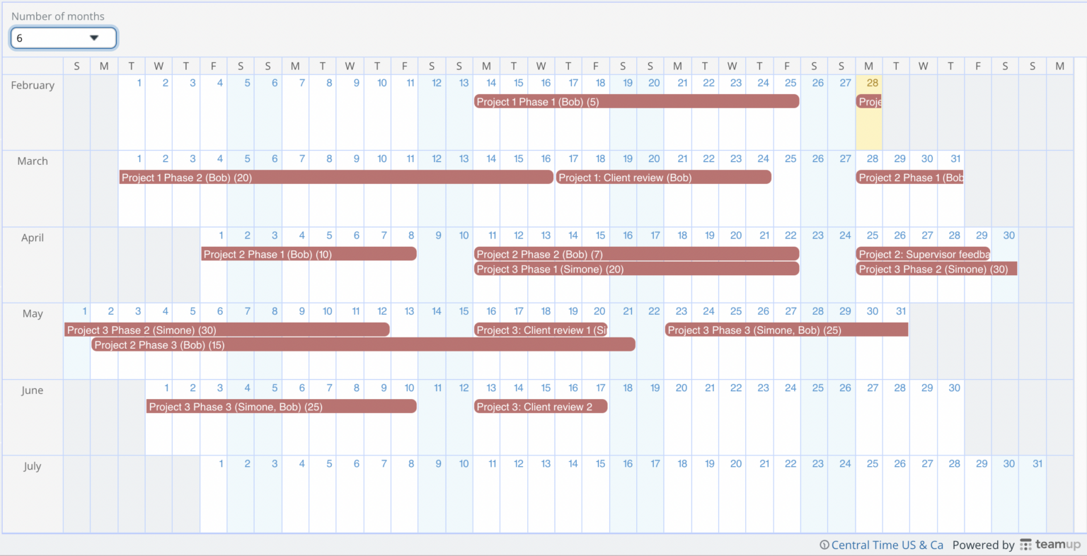 Easier Long-Range Planning with Teamup's Year View | Teamup Blog