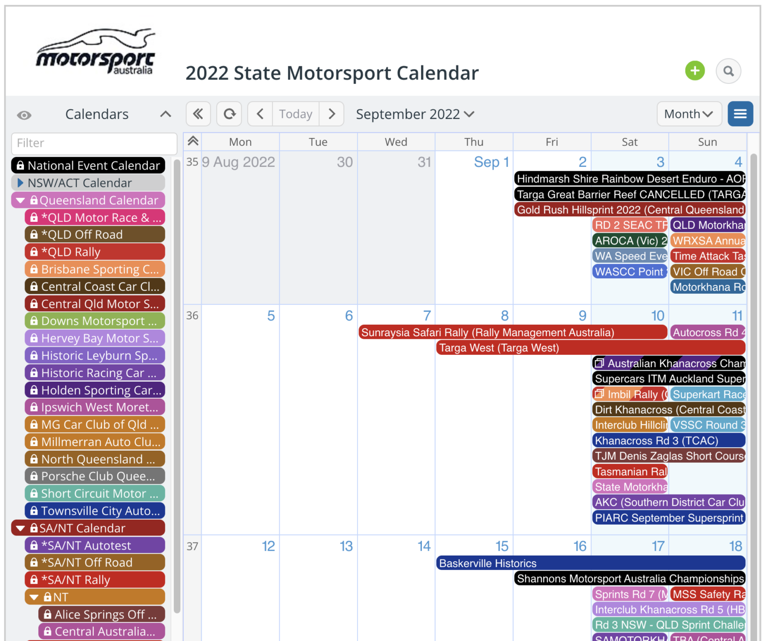 How Motorsport Australia Shares 3000+ Member Events | Teamup Blog