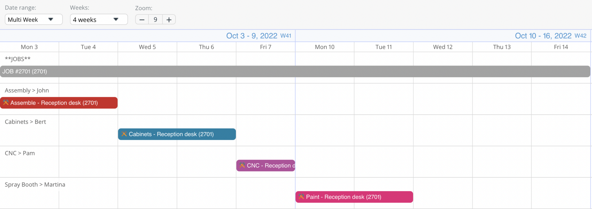 An Organized Production Schedule for Less Downtime | Teamup Blog