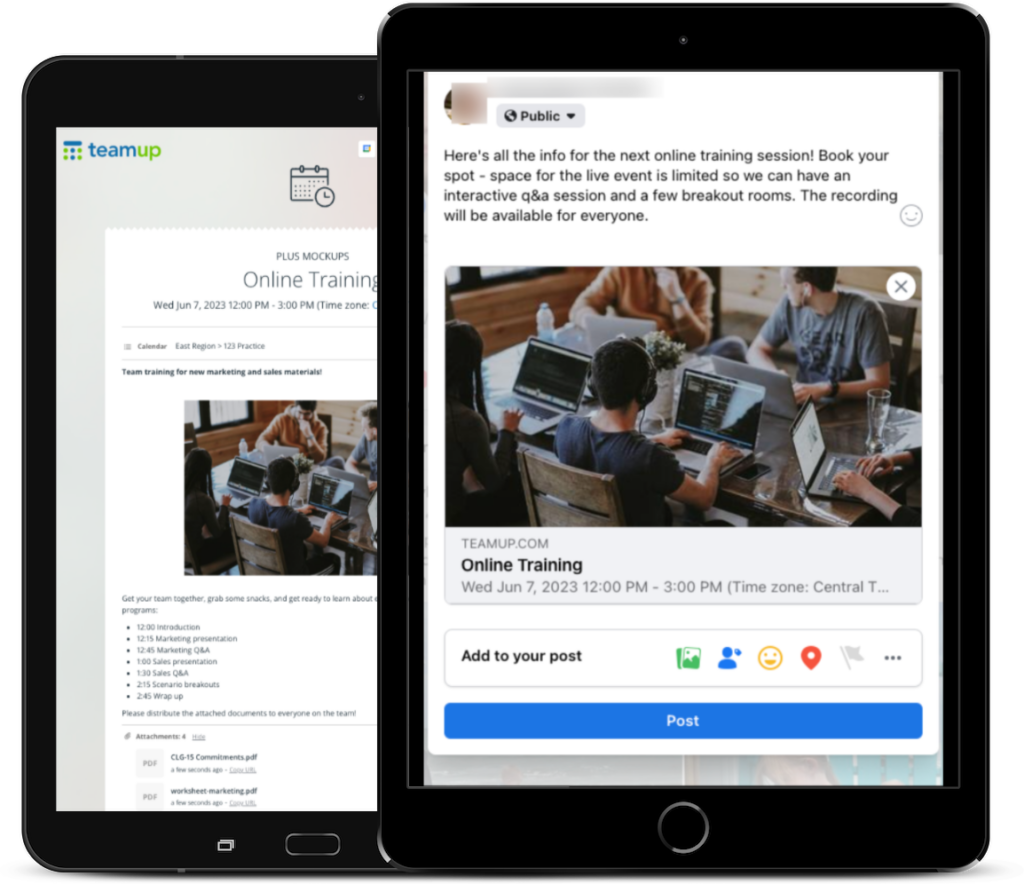 How to Share Automatically Updated Events on Facebook | Teamup Blog