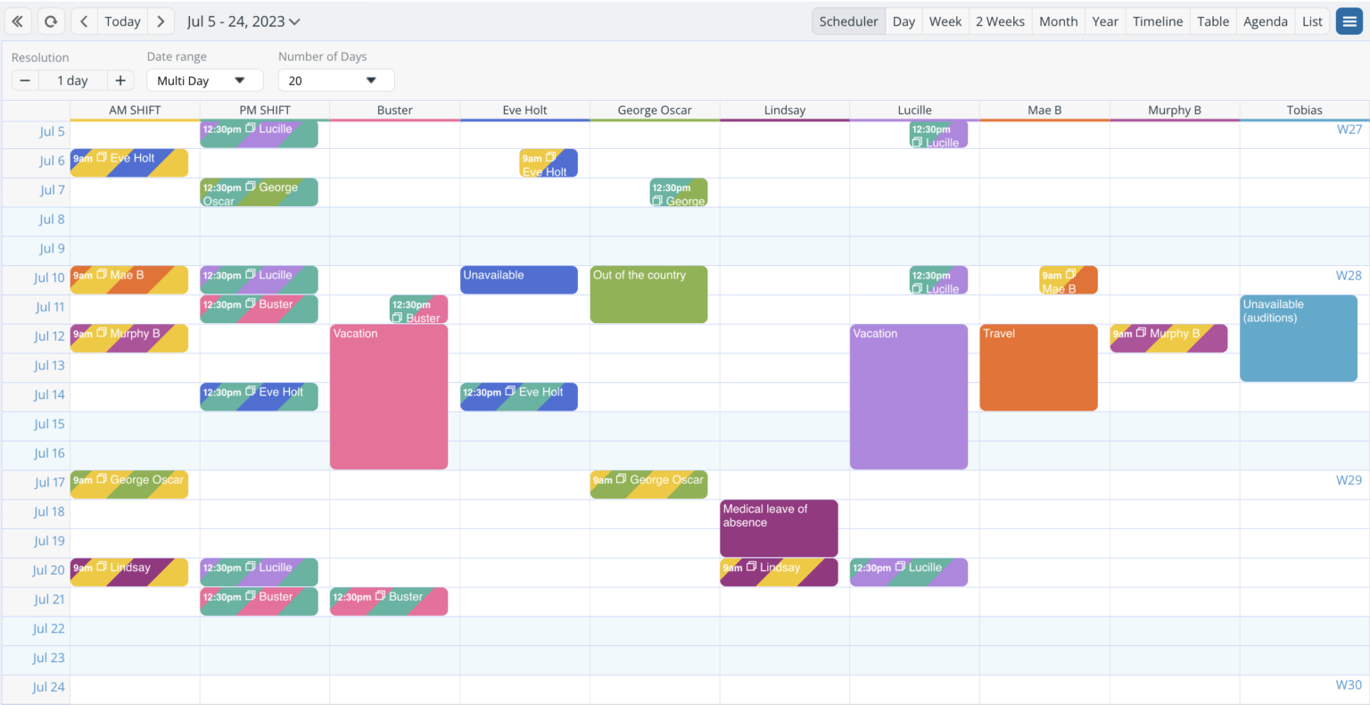 How Are You Using the New Expanded Scheduler View? | Teamup Blog