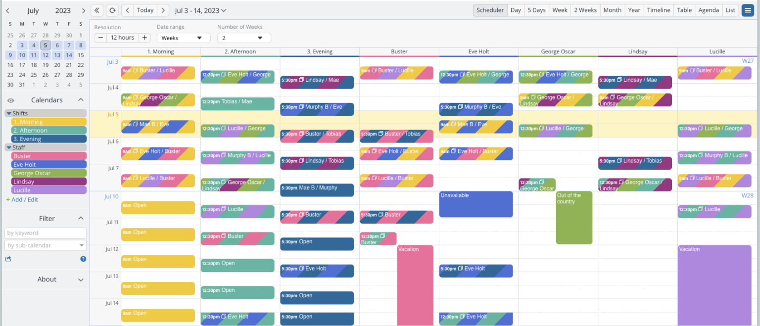 Visualize Availability, Match Resources with Visual Cues in Calendar ...