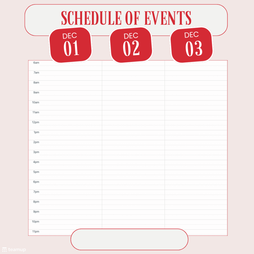 Free Printable Holiday Planners | Teamup Blog