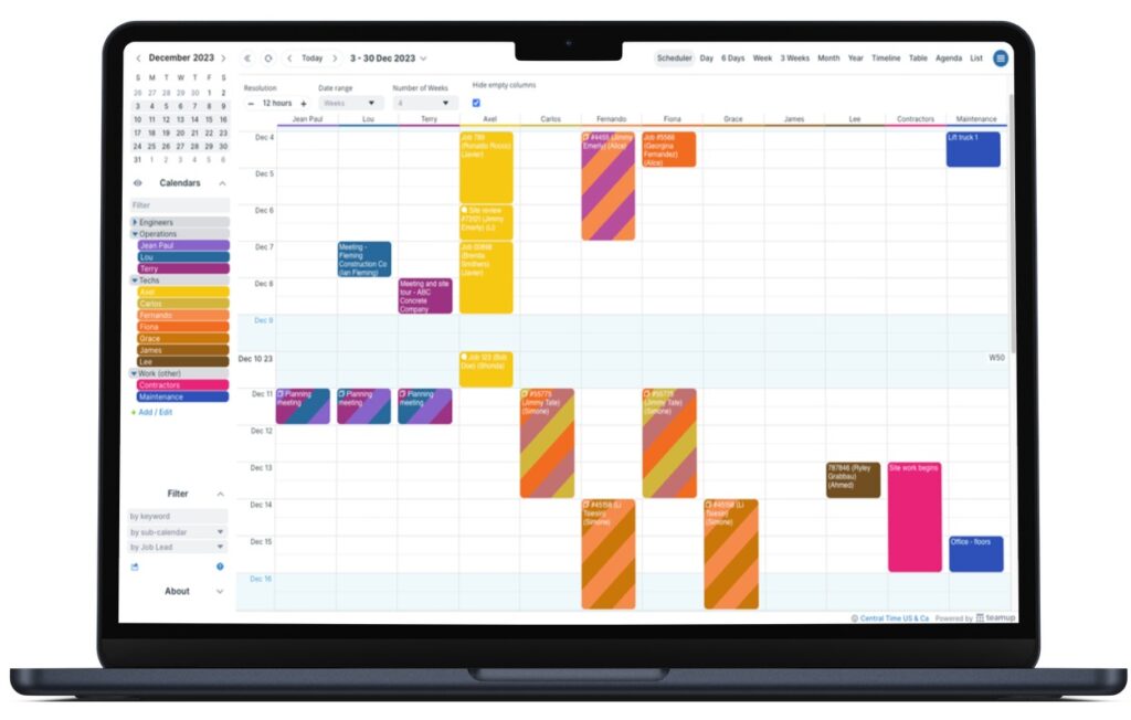 Simplify Technical Services Scheduling and Operations with Teamup | Teamup Blog