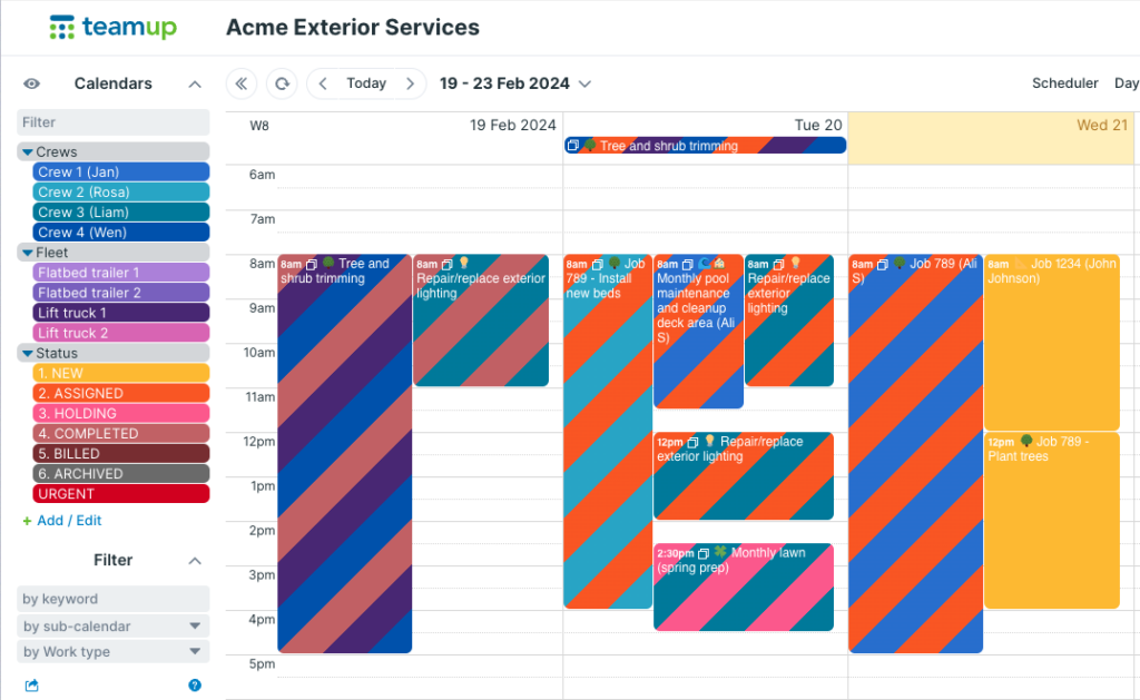 How Quick Visual Cues Make Field Crew Scheduling Easier | Teamup Blog