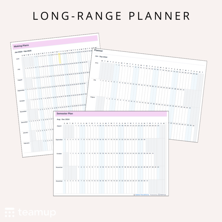 Printable calendar templates, customizable | Teamup Blog